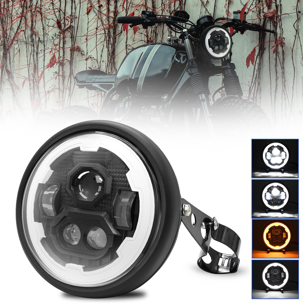 kawamy 7 Inch Motorcycle LED Headlight with Housing Bucket and High/Low ...