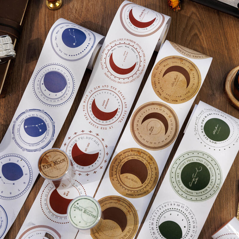 ENWEI 70mm*2m Roll [Lunar Phase Series] Vintage Journal Masking Tape ...