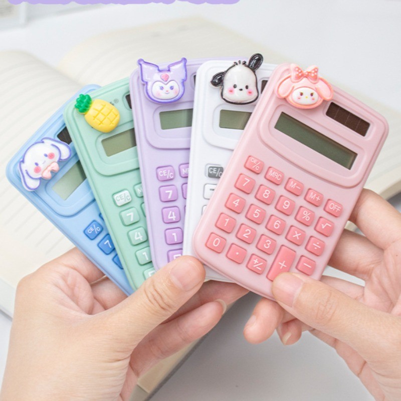 Mini Sanrio Calculator Cartoon 8 Digits LCD Electronic Calculators Kid ...