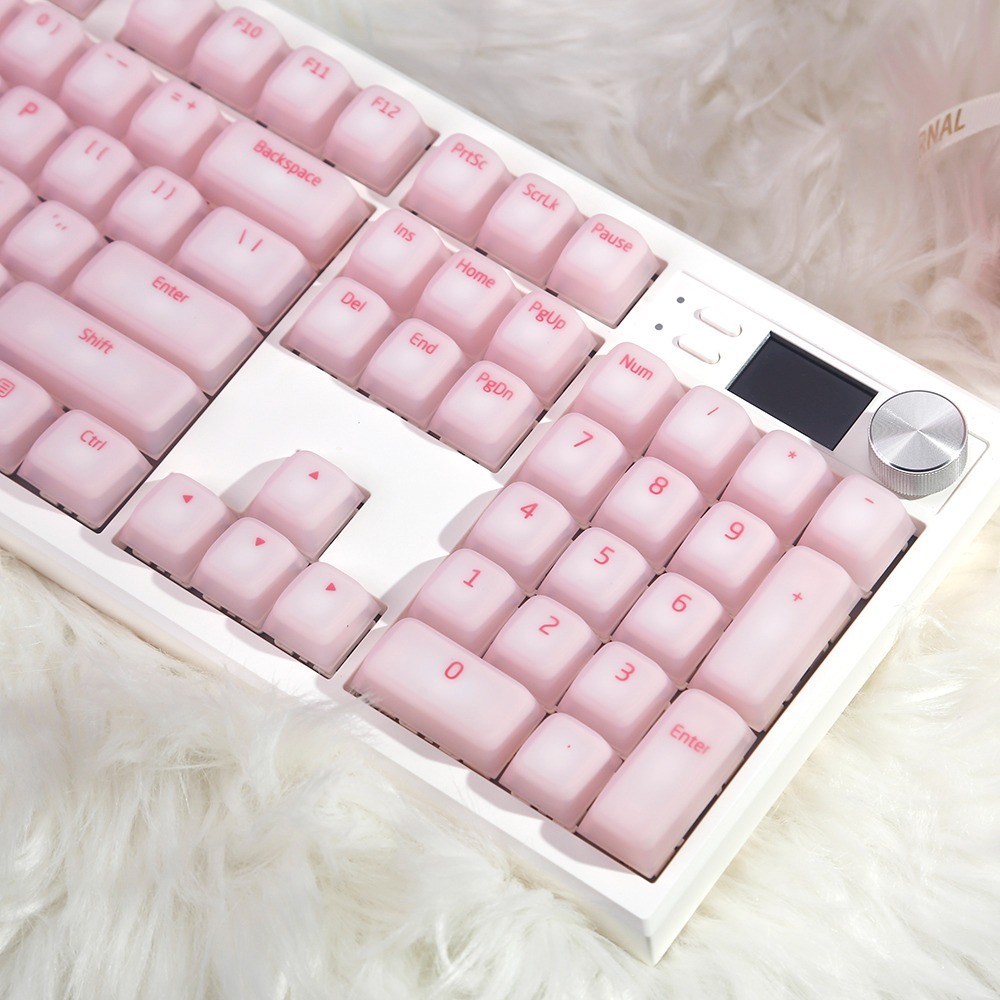 Nogi Silicone Pink Keycaps Cherry Profile 113 Keys PC Keycap Mechanical ...