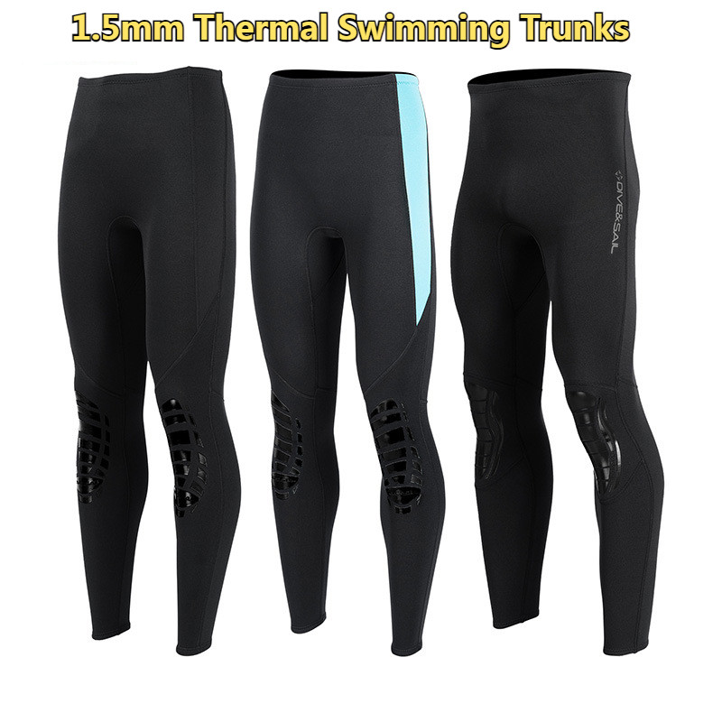 Men's Swimming Trunks 1.5MM Thermal Diving Pants Men's Split Diving ...