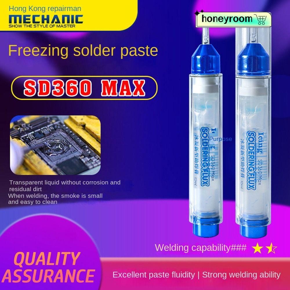 HONEYROOM Solder Paste, No-Clean 10cc Icing Solder Flux, Durable SD360 Max Transparent Welding ...