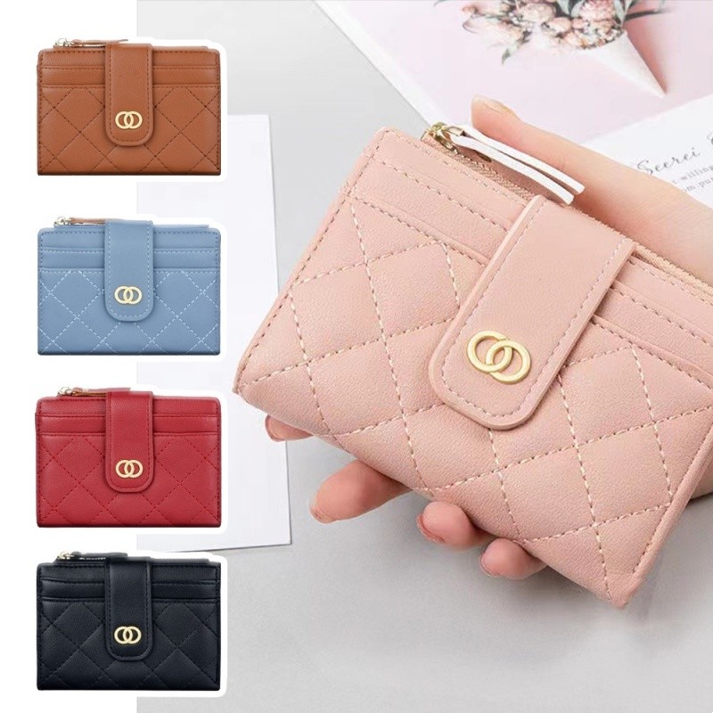 High-End Joyous Women Coin Purse Bi-fold Wallet Short Wallet PU Leather ...
