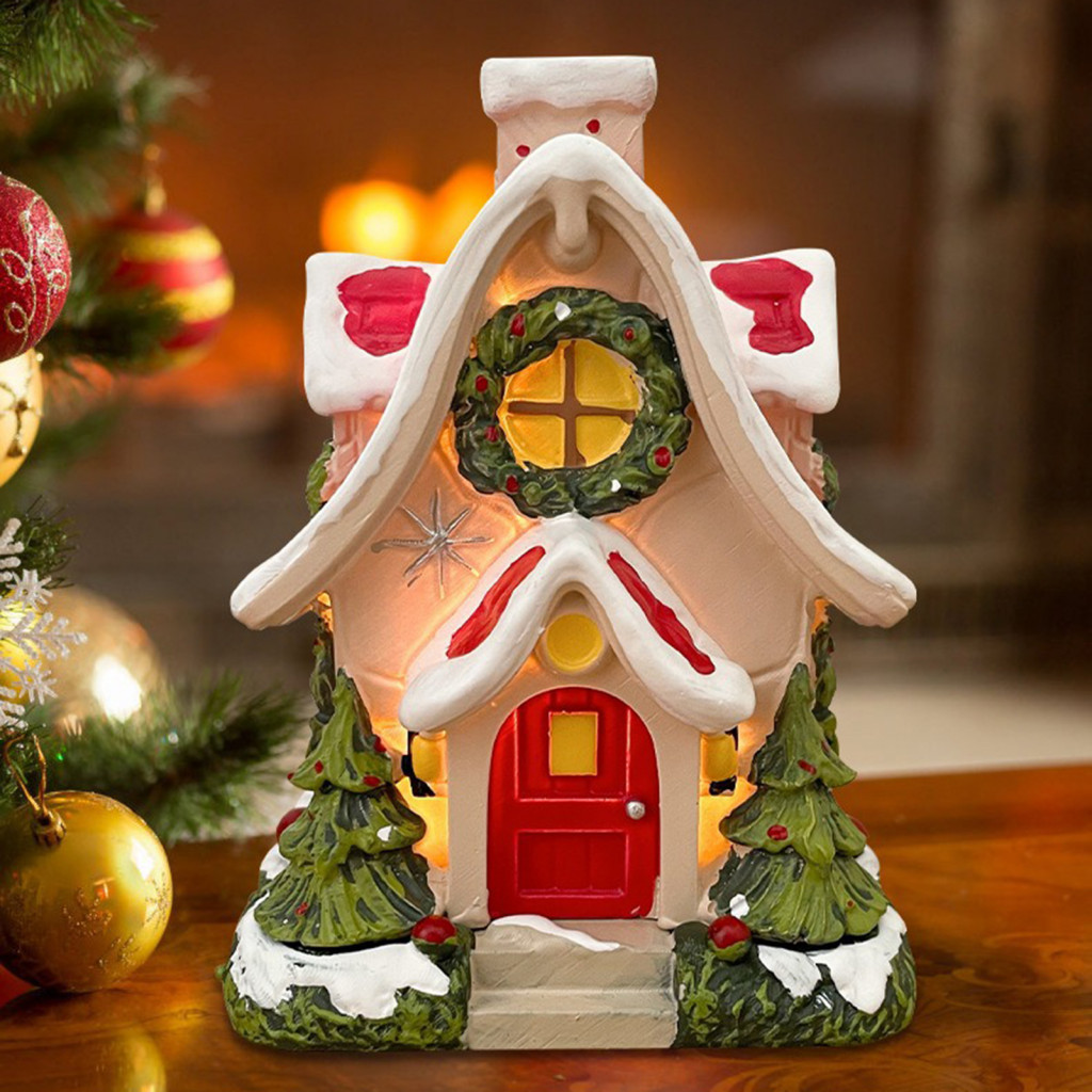 Snowy House Incense Burner Snowy Christmas House Incense Burner with ...