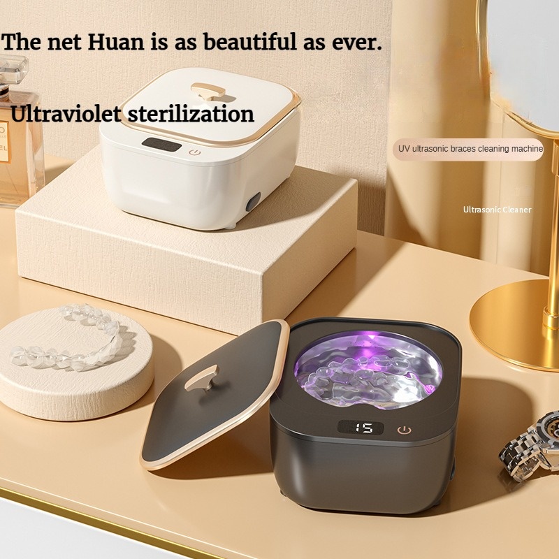 Household Ultrasonic UV Cleaner Dental Assistant Denture Bath Pulsating ...