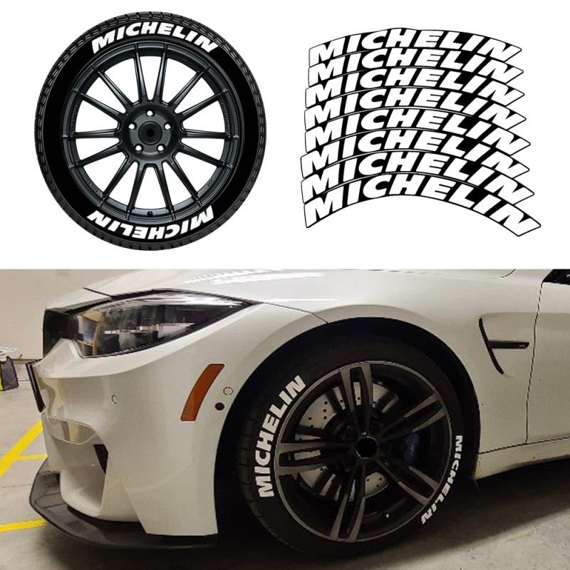 Michelin Tire Stickers 3D Lettering Wheel Logo Car Sticker Tuning ...