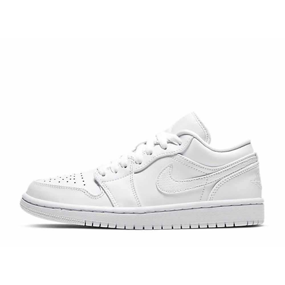 NIKE AIR JORDAN 1 LOW GS "TRIPLE WHITE" Sneakers 553560-130 Unused ...