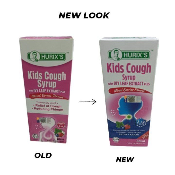 HURIX'S KIDS COUGH SYRUP WITH IVY LEAF EXTRACT PLUS 60ML (EXP : 07/2027 ...