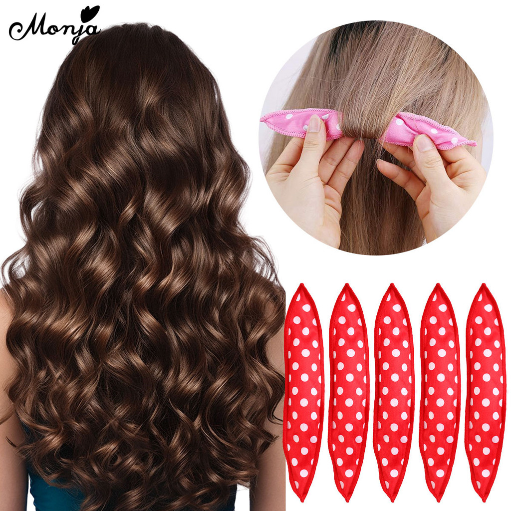 Monja 30pcs Soft Hair Rollers Sleep Pillow Curlers Set Best Flexible ...