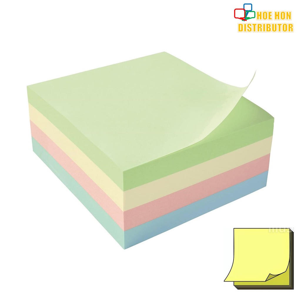 Memo Sticky Note 3 Inch 100pcs Cube Stack Paper Patch Index Tabs ...