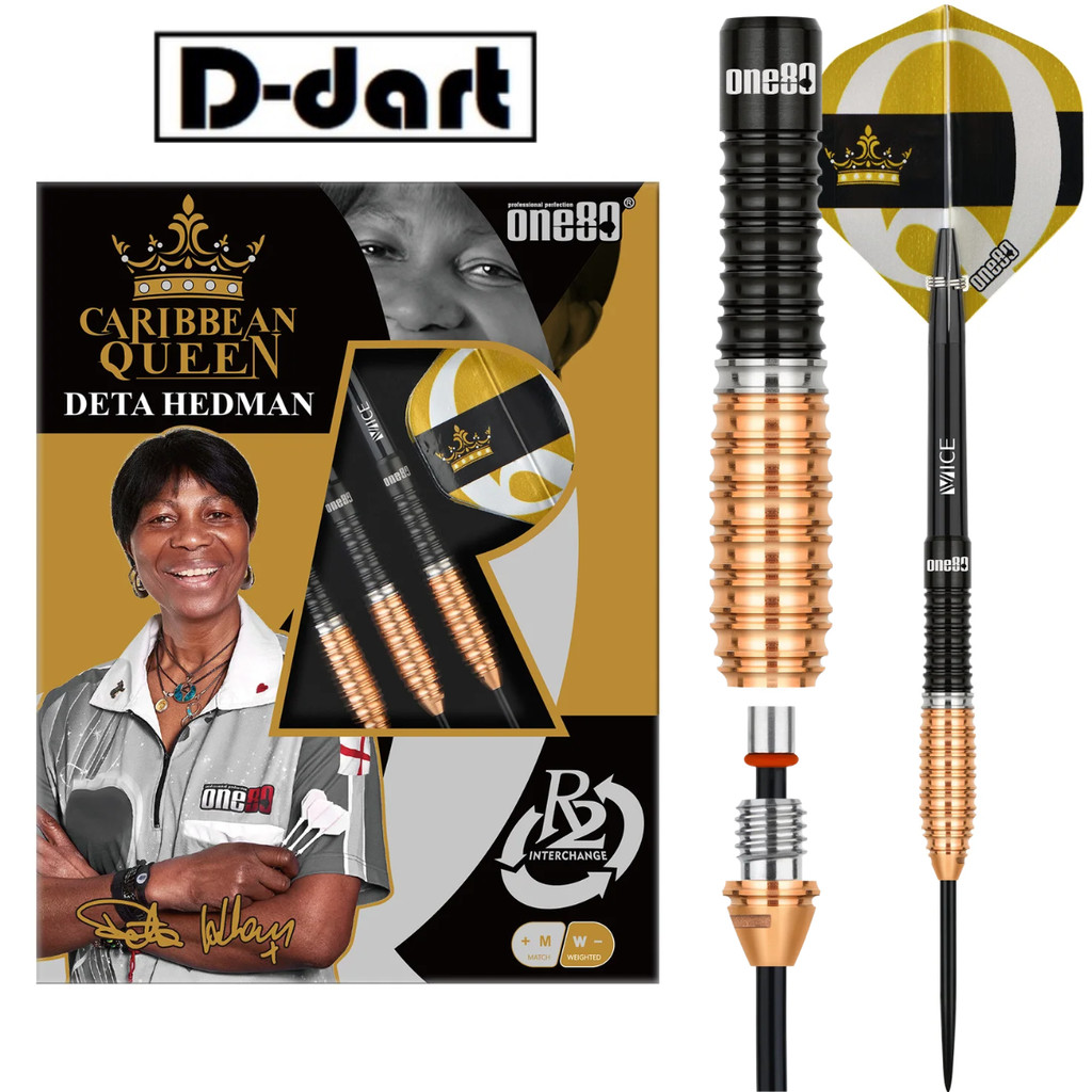 ONE80 R2 Interchange Steel Tip Dart - 23G/25G/27G Deta Hedman Signature ...
