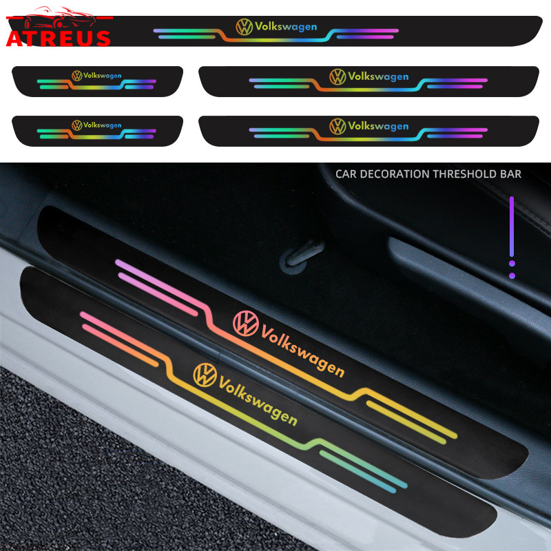 Volkswagen Colorful Reflective Laser Car Door Sticker Protector Auto ...