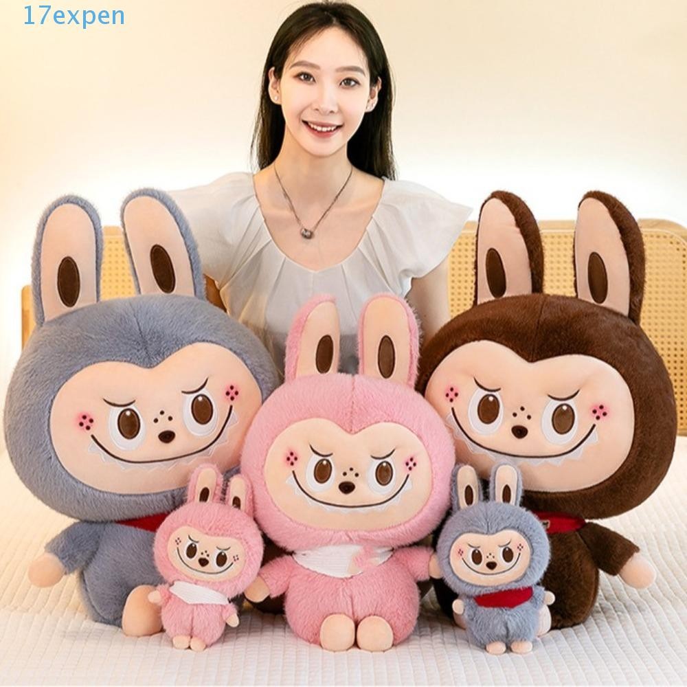 EXPEN Labubu Time Plush Toy, Big Eye Cartoon Labubu Plush Stuffed Doll ...