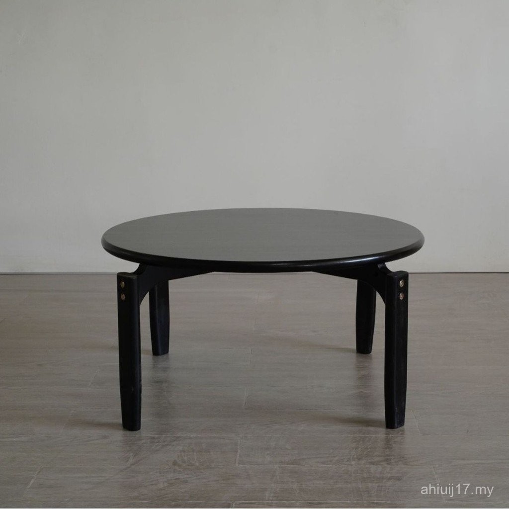 Set Meja Kopi Kayu Pepejal Hitam Minimalis untuk Pangsapuri Kecil, Meja ...