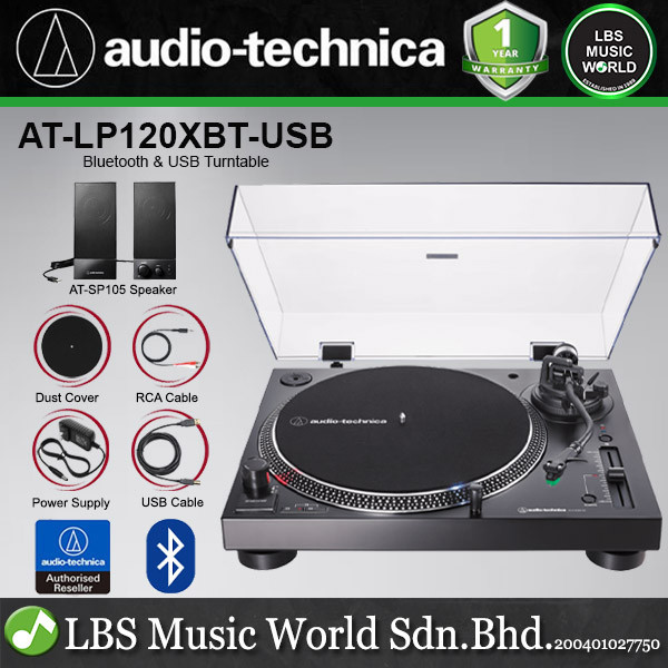 Audio Technica AT-LP120XBT-USB Fully Manual Turntable with Bluetooth ...