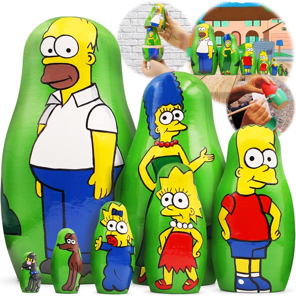 Matryoshka Dolls Characters of The Famous Animated Sitcom The Simpsons ...