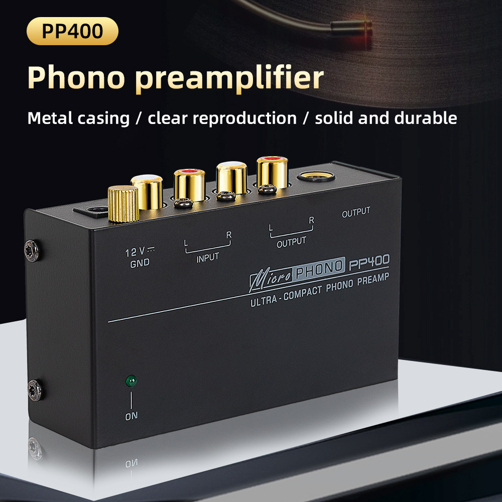 Ultra-Compact Phono Preamp Preamplifier With Rca 1/4Inch TRS Interfaces ...
