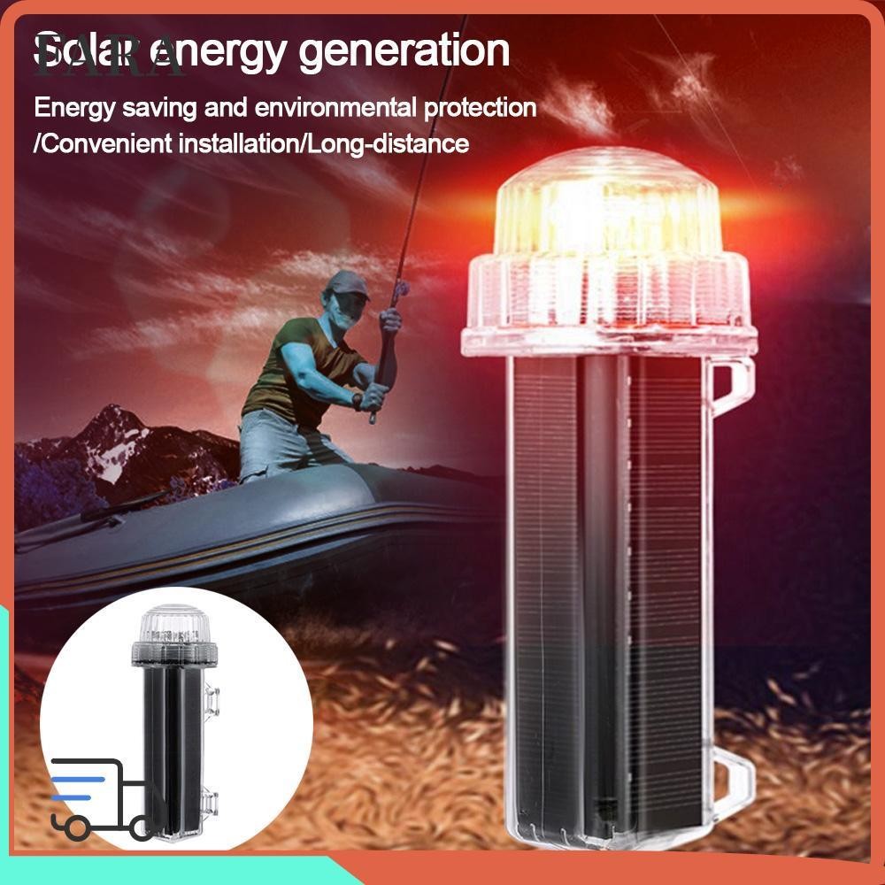 FARA Marine Navigation Light Waterproof Flash Boat Light Solar Powered ...