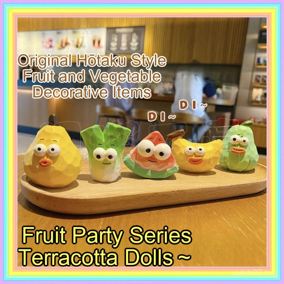 Anak patung Plaster 3D Parti Buah-buahan Baharu Lukisan Graffiti DIY ...