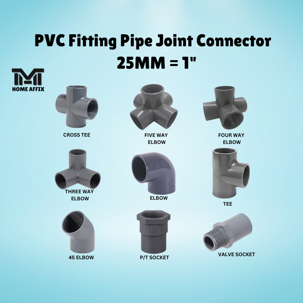 25MM = 1" PVC Fitting Pipe Joint Connector Penyambung Paip FOR DIY ...