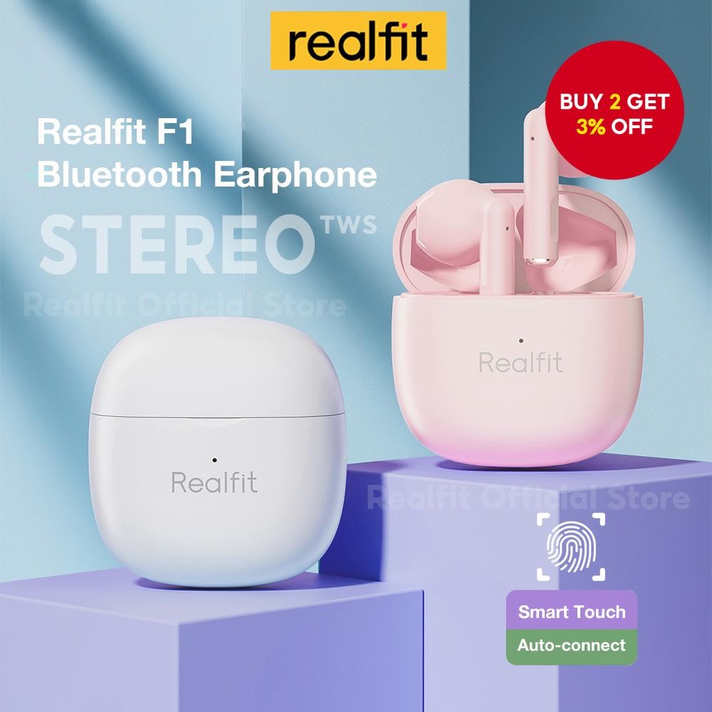 Realfit F1 TWS Bluetooth Earphones Mini Wireless Sport Gaming Headset ...