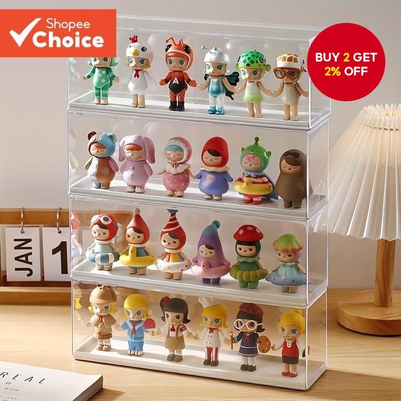 Acrylic Stackable Dust-Proof Display Case - Transparent Organizer for ...