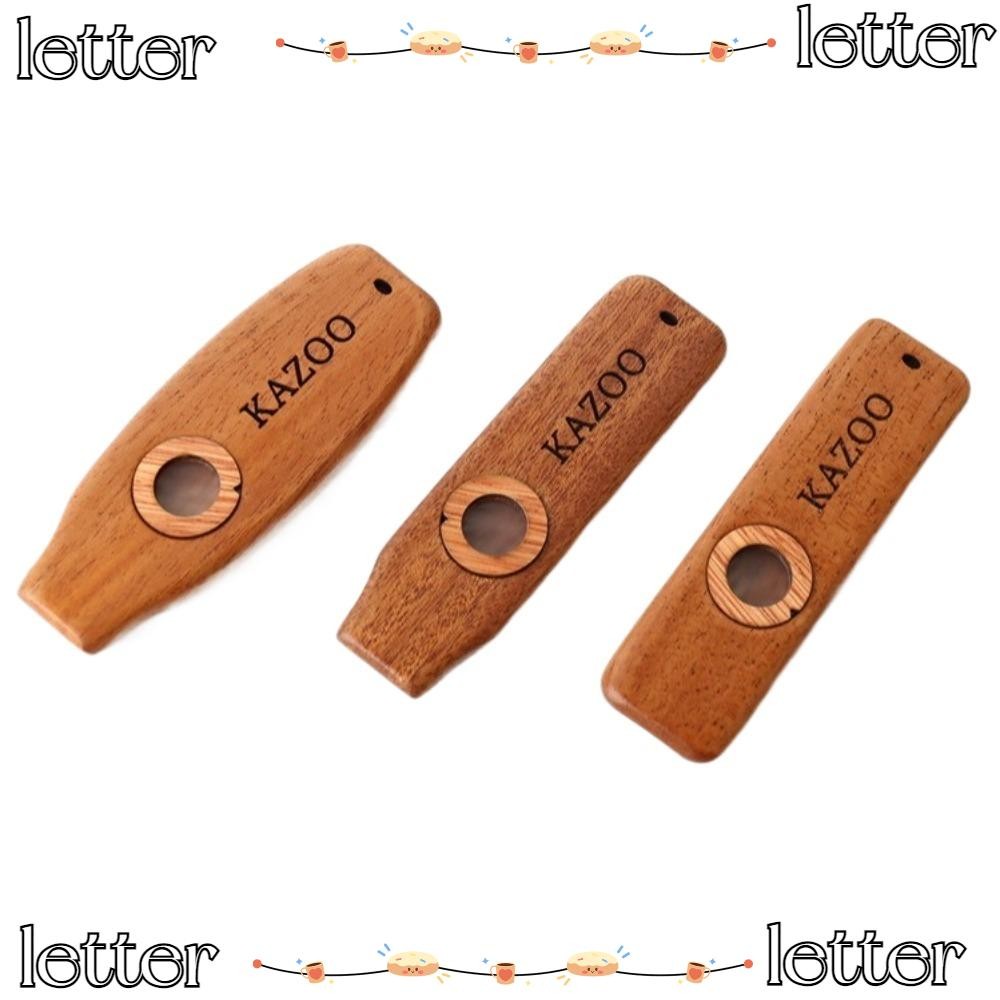 LETTER Wooden Kazoo, Lightweight With Lanyards Musical Instruments ...