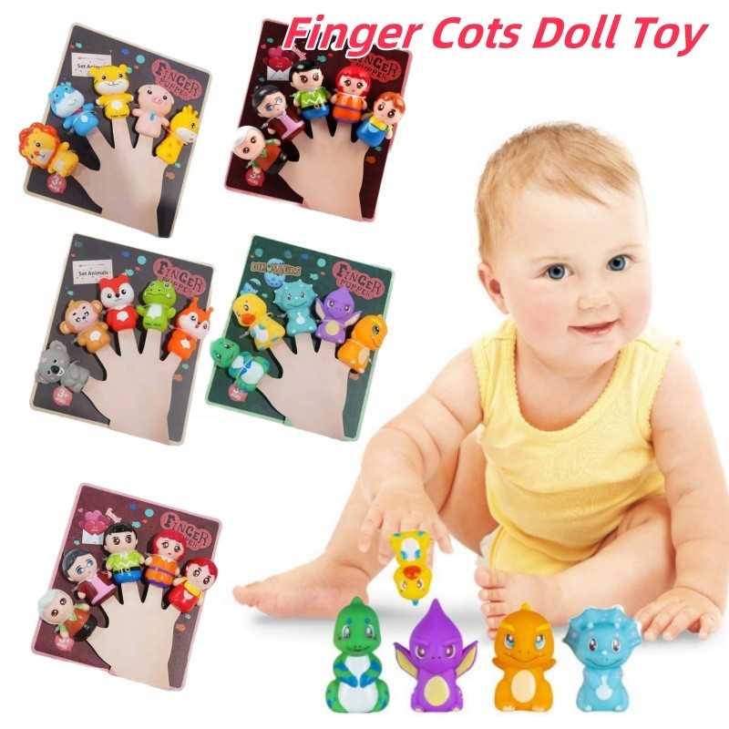 Finger Cots Doll Toy Animal Family Monster Theme Finger Puppet Doll ...