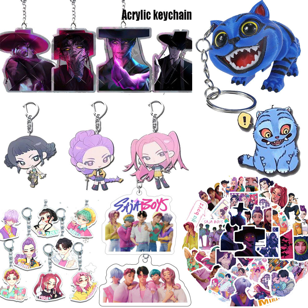 Kpop Demon Hunters Keychain Saja Boys Keyring K-Pop Huntrix Friend Gift 猎魔女团 周边 | Shopee Malaysia
