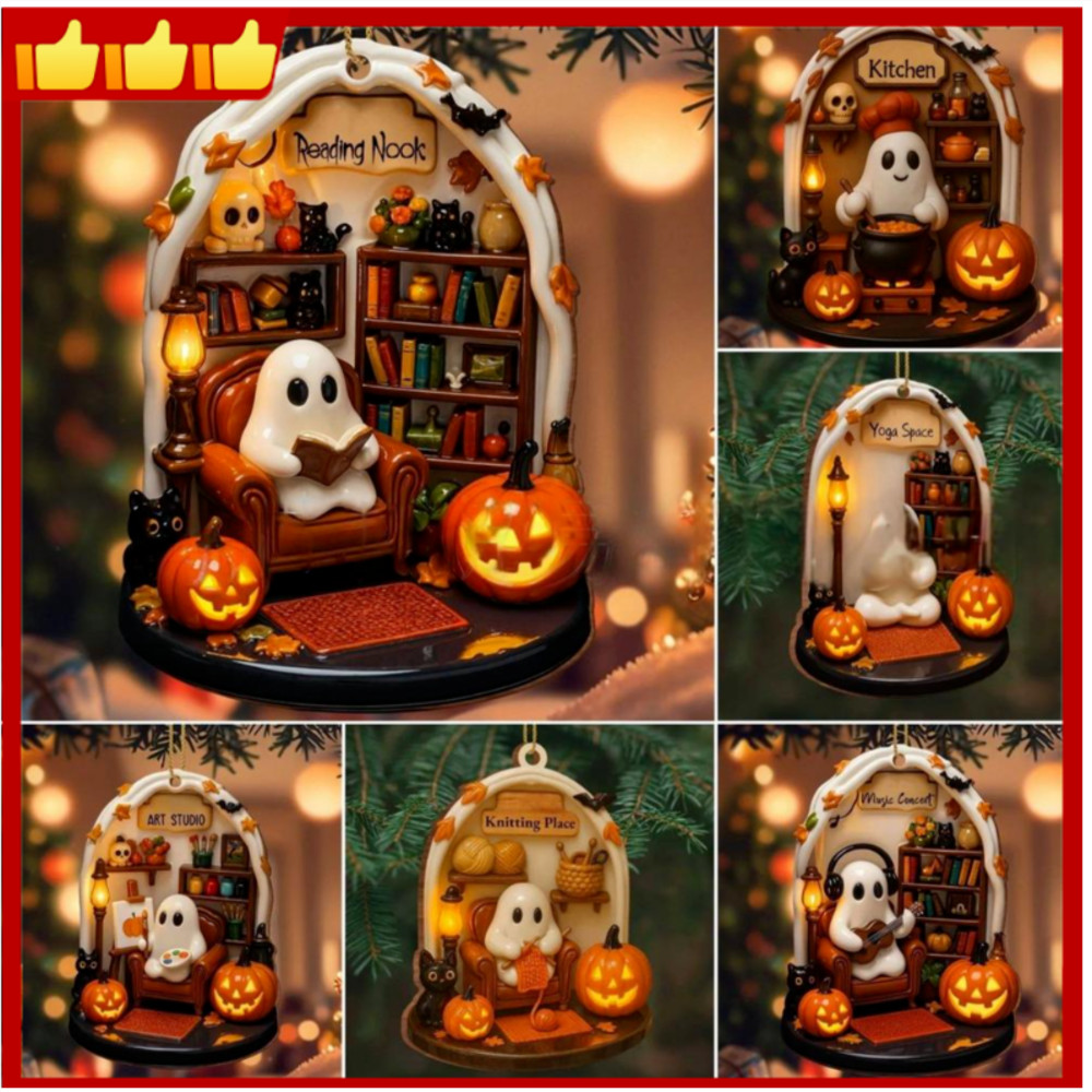 Horror Scary Halloween Decoration Acrylic Halloween Pendant Spooky ...
