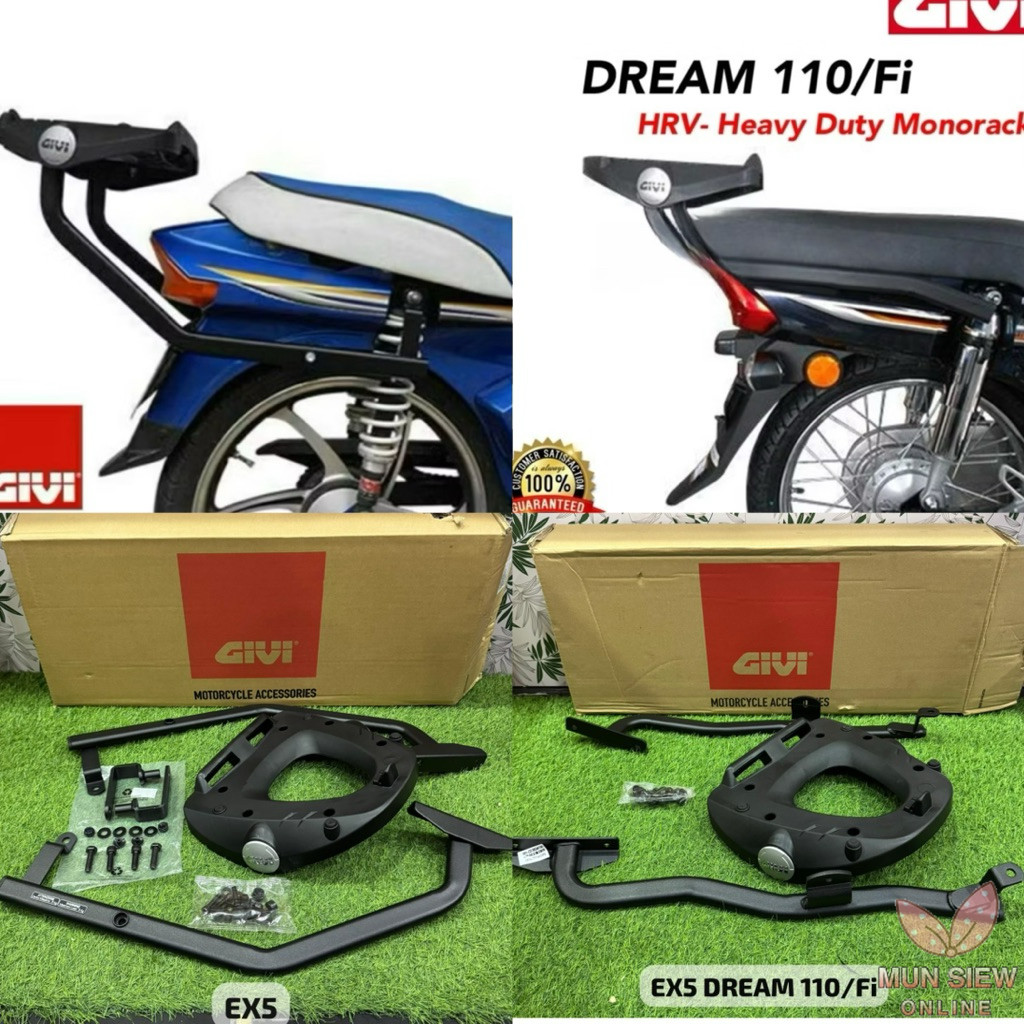 (Givi) Rack HRV Honda EX5 Dream 110/110i EX5 Heavy Duty Rack Honda EX5 ...
