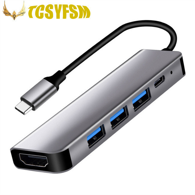 Tcsyfsm 5 In 1 USB C Hub Multiport USB-C Expander USB C Hub 3.1 Adapter ...