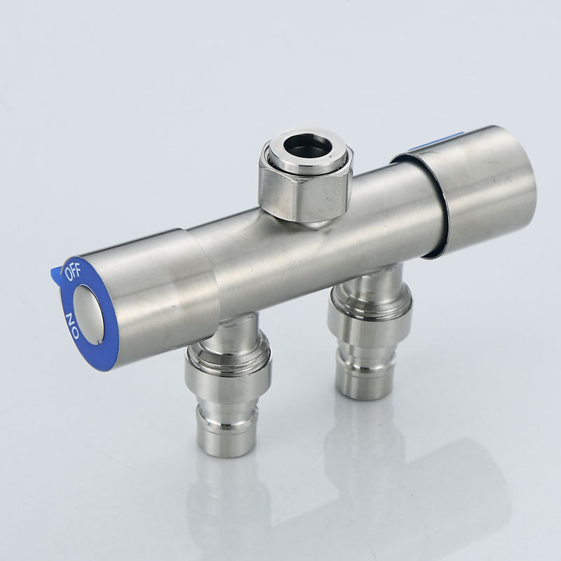 Three-way Triangle Valve One-In Two-Out Water Divider Double-Outlet ...