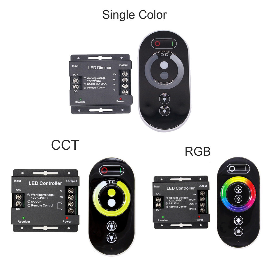 High Power Controller RF Full Touch Remote Controller 18A Dimmer DC12V ...