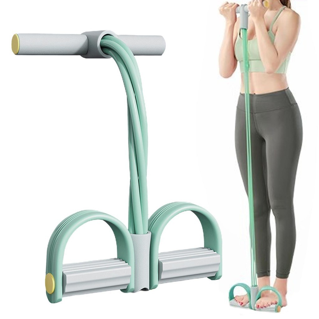 Tension Rope Band Portable Resistance Band 6-Tube Pedal Ankle Puller ...