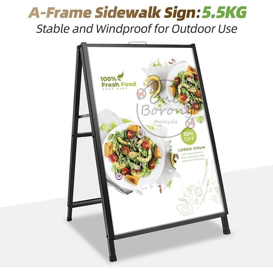 Double Side A Frame Cafe Sign Board 60X90cm Display Poster Stand ...