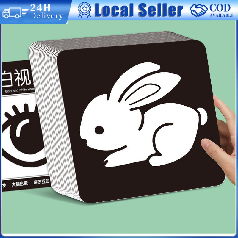 Montessori 0-12 Months Baby Flash Card Baby High Contrast Visual ...