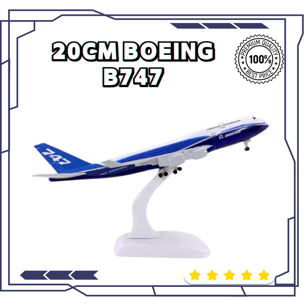 20CM BOEING B747 AIRLINES 1:250 METAL AIRCRAFT REPLICA DIECAST ...