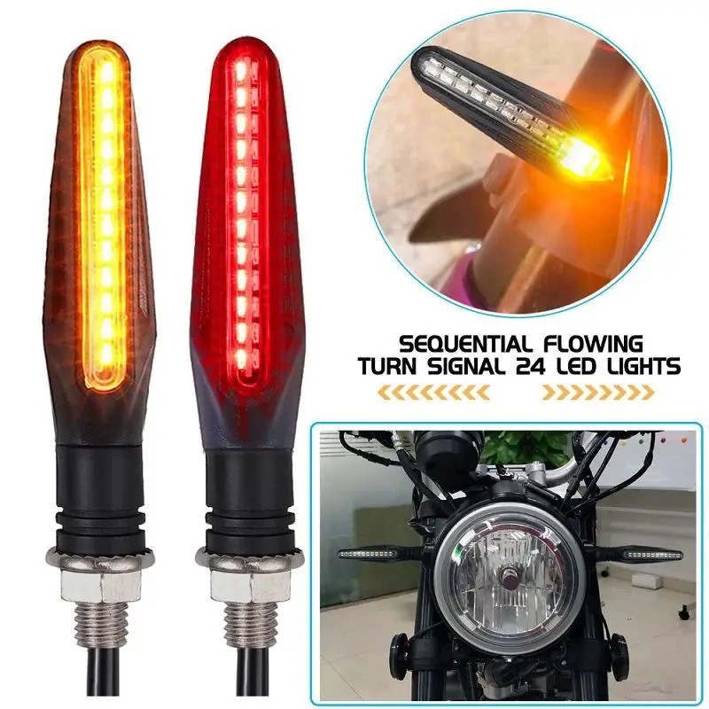 Motorcycle LED Turn Signals Light 335SMD Motorcycle Flasher Light Built ...