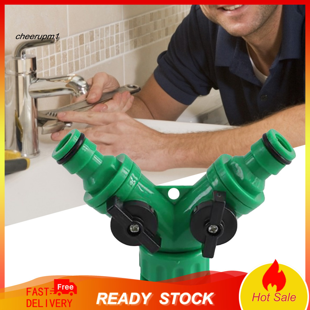 CHEER Ball Valve 2 Way No Leakage Plastic Y Connector Faucet Splitter ...