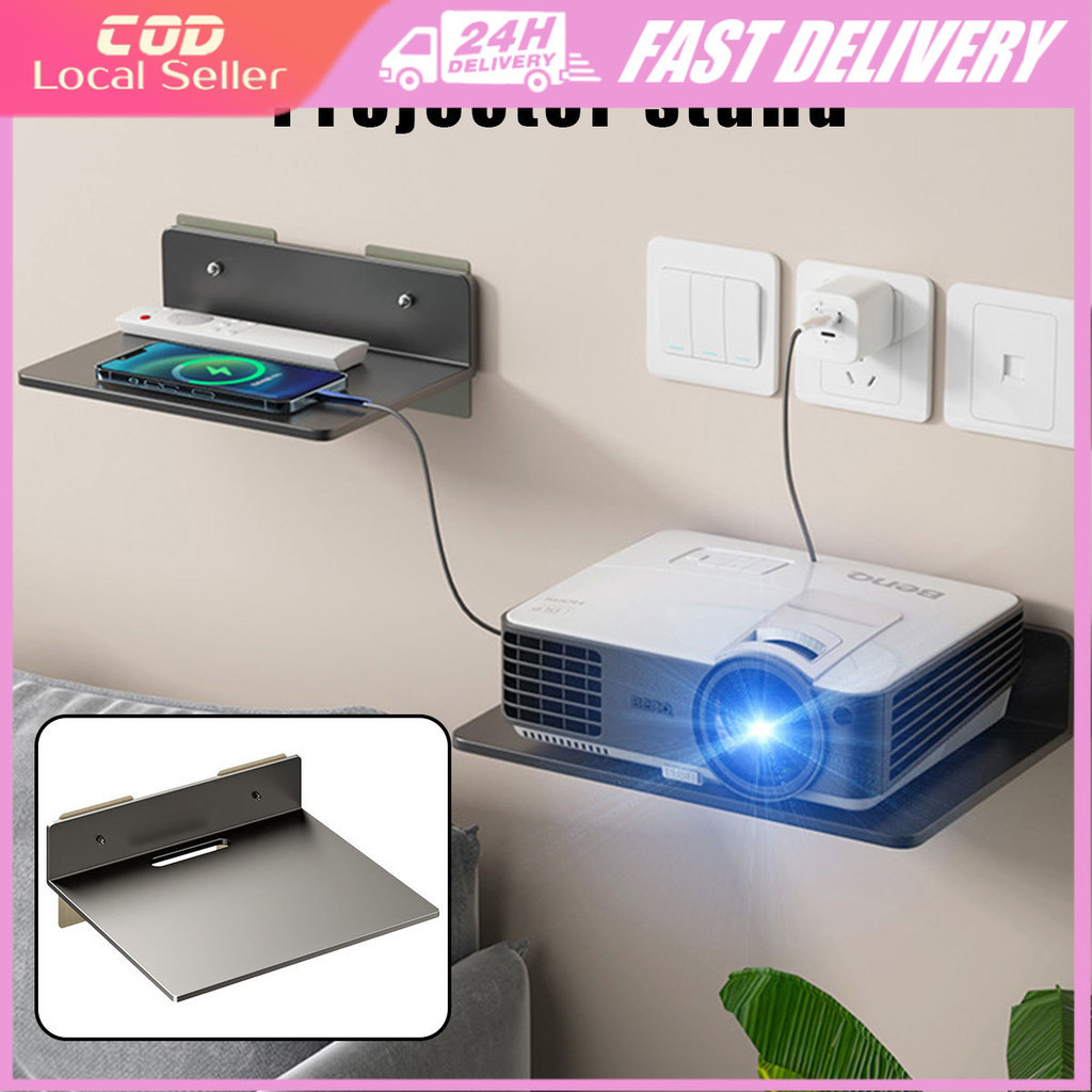 Drill-Free Carbon Steel wall-mounted router rack TV set-top box support ...