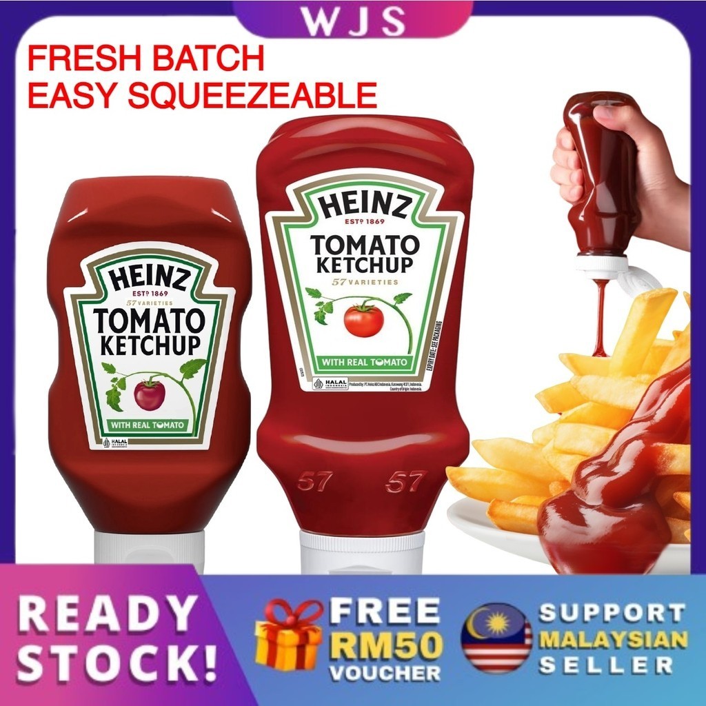 🇲🇾FREE RM50 VOUCHER🎁 MLQ Heinz Tomato Ketchup 325g Heinz Squeezeable Bottle Tomato Sauce 570g ...