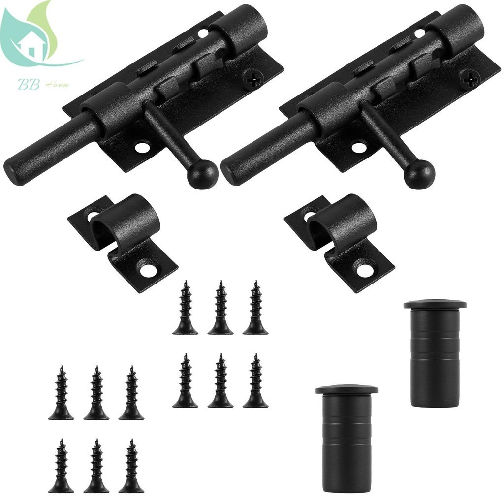 2Pcs Slide Bolt Lock Stainless Steel Gate Latch Heavy Duty Door Lock ...