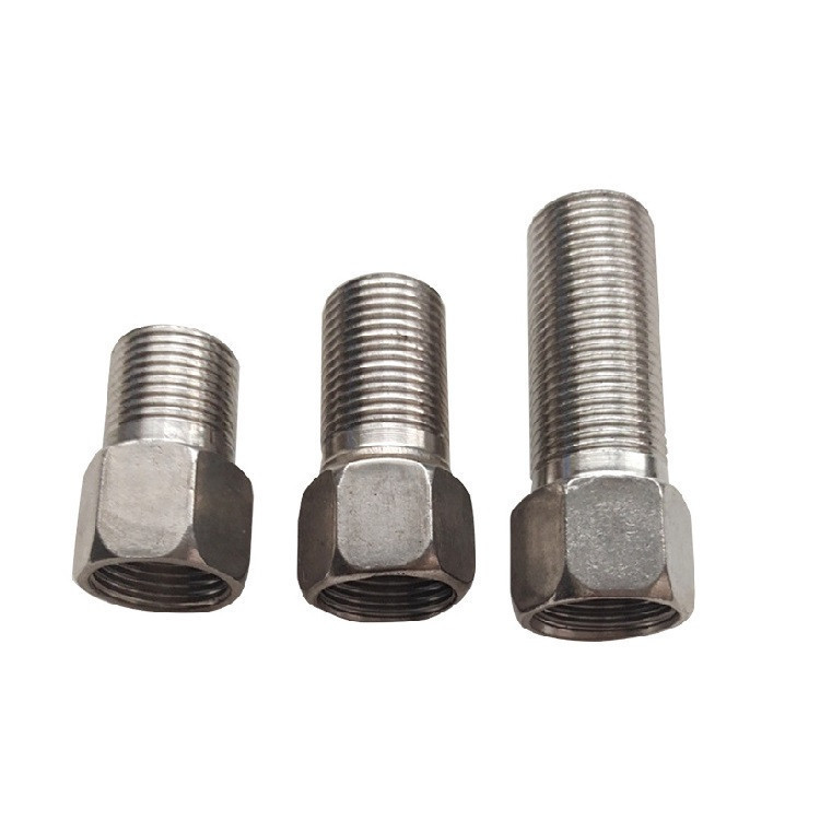 Stainless Steel Pipe Extension Threaded Fitting Sink Pipe Connector ...