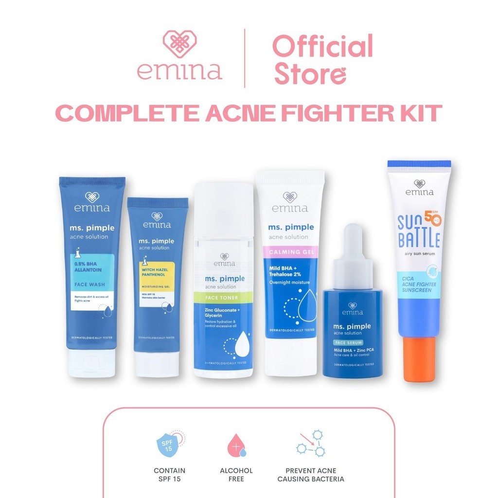 Complete Acne Fighter Kit - Ms. Pimple Face Wash + Moisturizing Gel ...