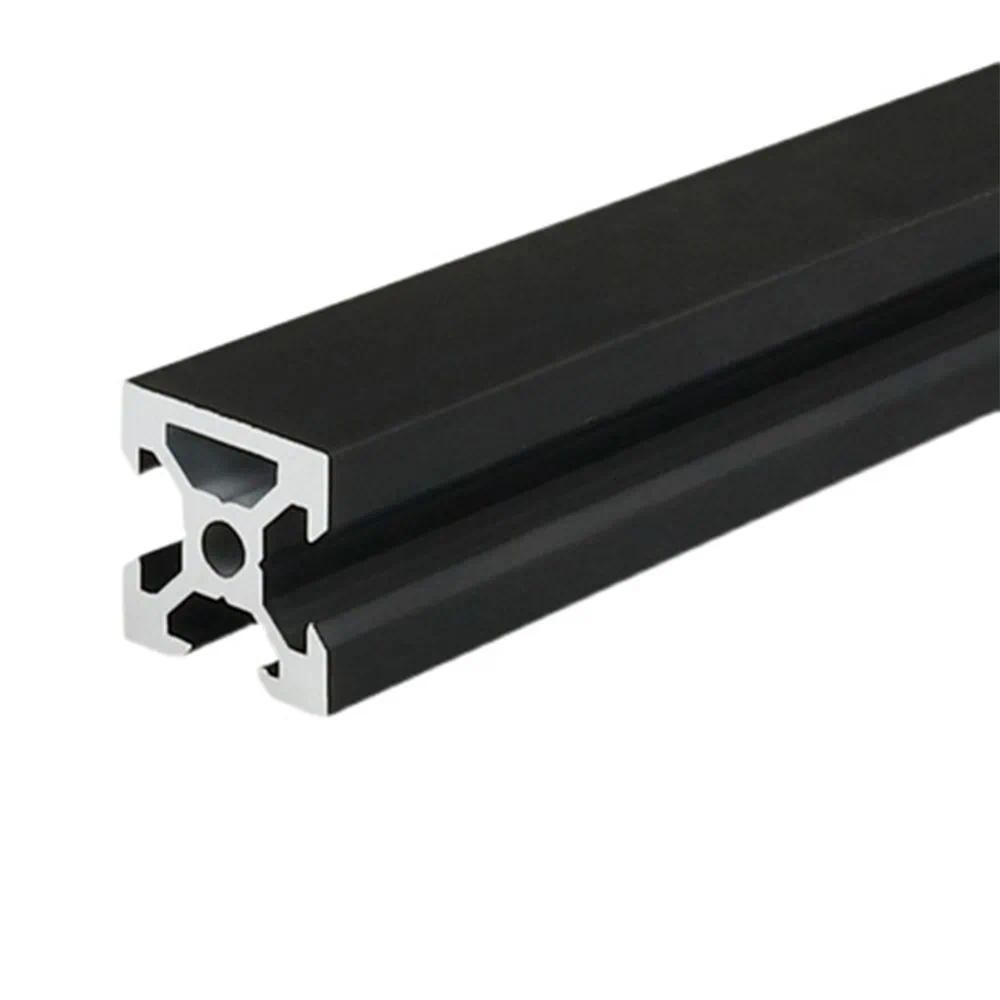 Black 2020N1 Single-sided Grooved Aluminum Profile Length 100-950mm ...