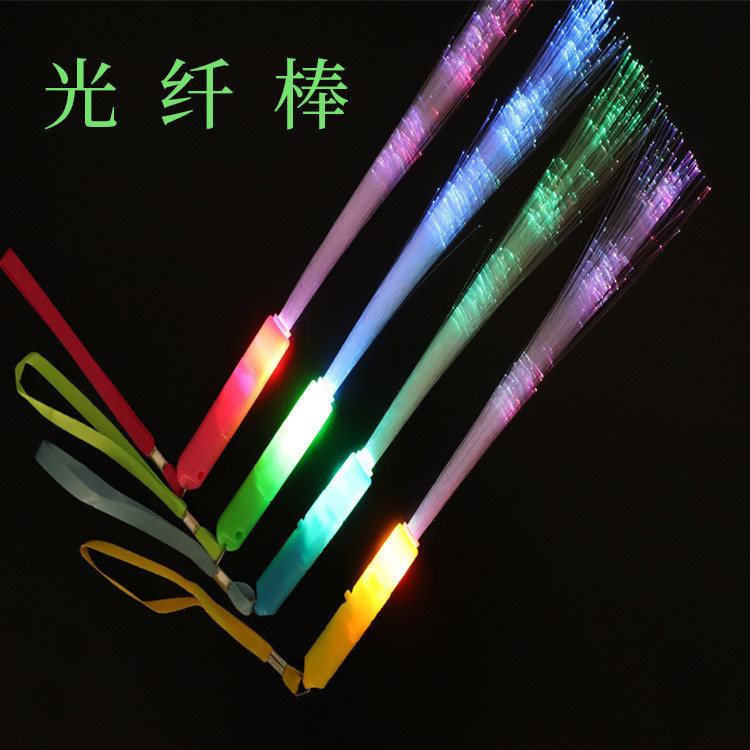 Fibre Optic Stick Electronic Glow Stick Variable Flash Concert Glow ...
