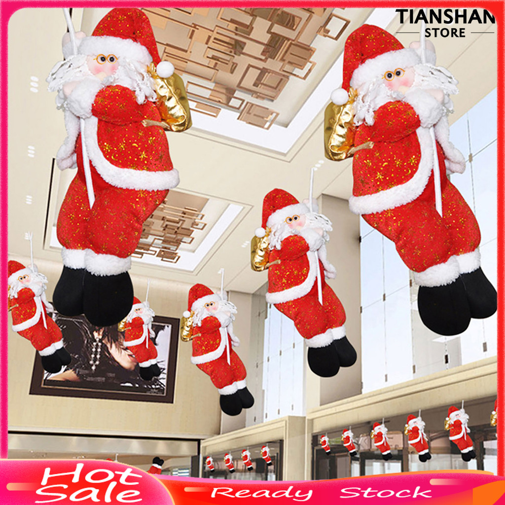 [TSS]☃Christmas Santa Claus Climbing Rope Showcase Xmas Tree Window ...