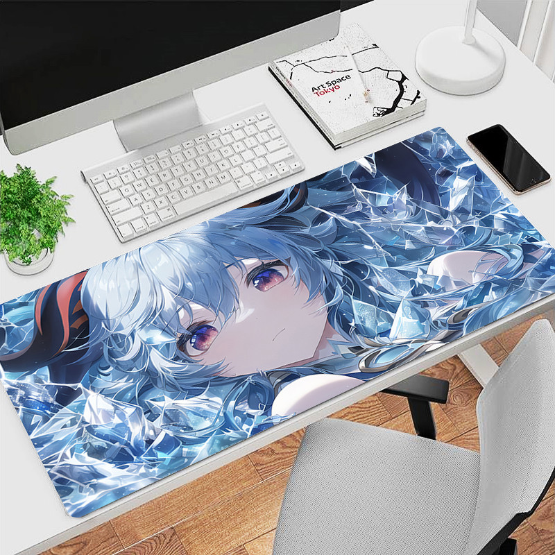 Genshin Impact Ganyu Mouse Pad PC Kawaii Gaming Accessories Keyboard ...