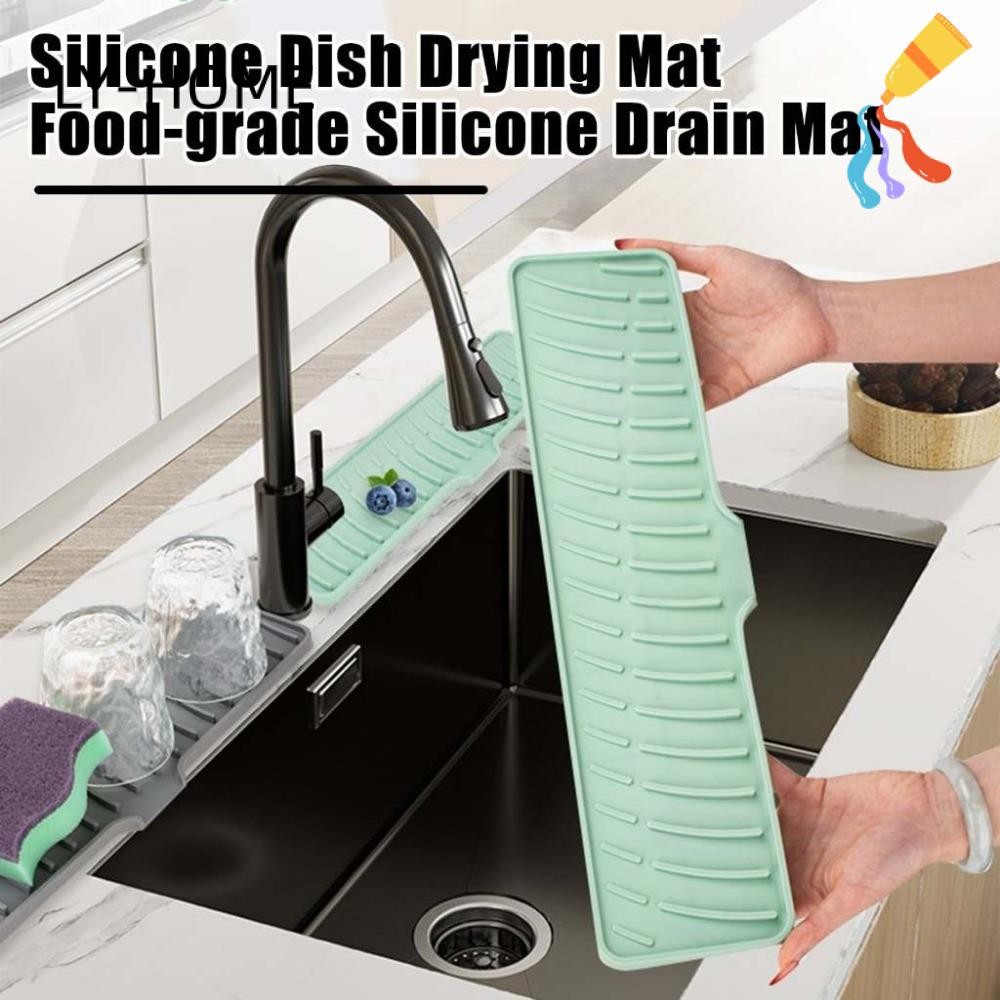 LY-HOME Sink Splash Guard, Silicone Foldable Faucet Splash Pad ...